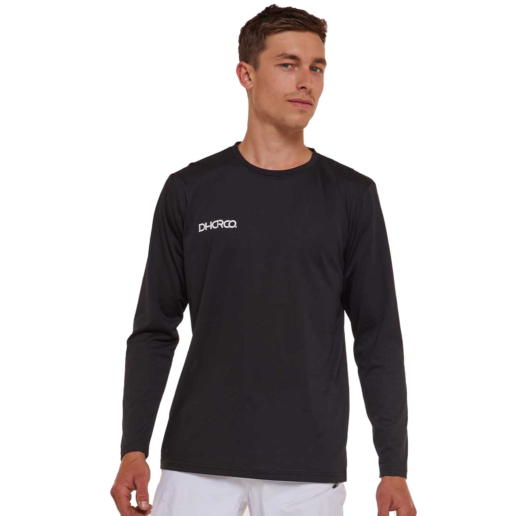 DHaRCO Men's Long Sleeve Tech Tee - L - Stealth | MTB Direct