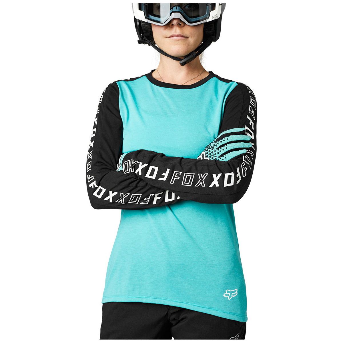 Fox Ranger Women's Dri-Release Long Sleeve Jersey - S - Teal | MTB Direct