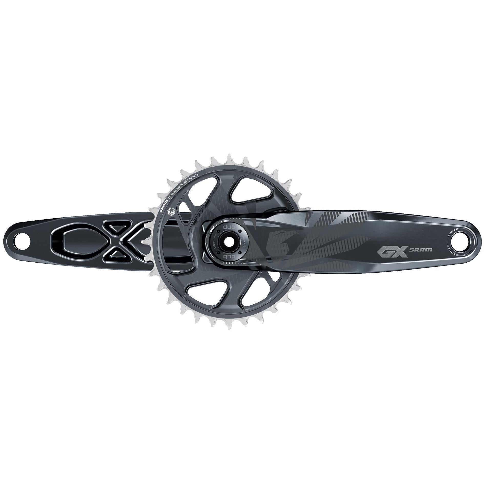 SRAM GX Eagle DUB Fat4 Crankset - 28.99mm DUB - SRAM Direct Mount - X- | MTB Direct