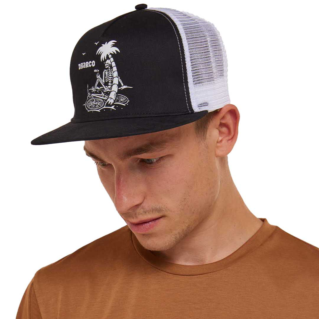 DHaRCO Flat Brim Trucker Hat - One Size Fits Most - Stealth Chills | MTB Direct