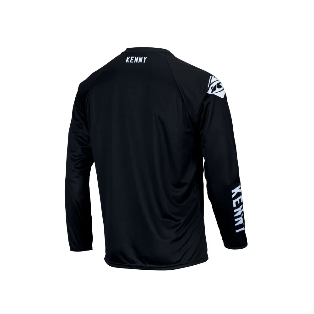 Kenny Racing Elite Youth Long Sleeve Jersey - Youth XS - Black | MTB Direct