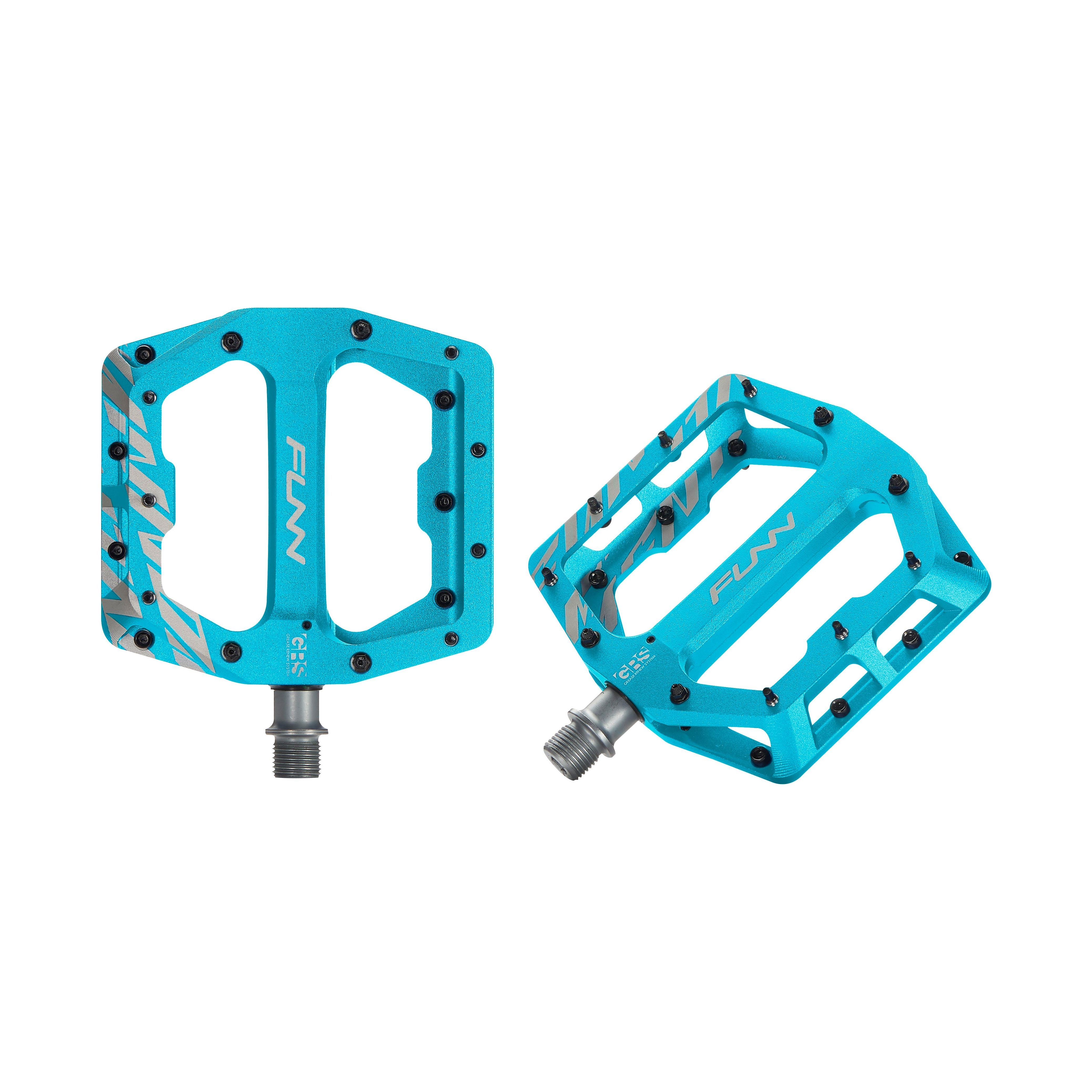 FUNN Funndamental V2 Aluminum Pedals - Standard - Turqoise | MTB Direct