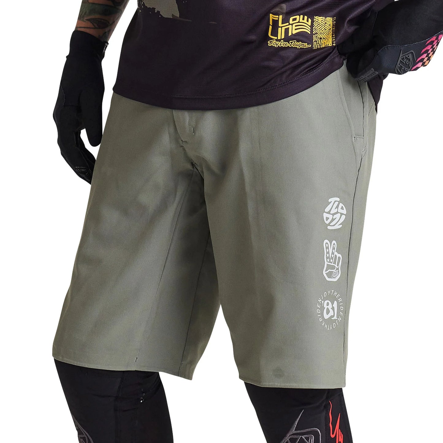 TLD Flowline Superlyte Shorts - M-32 - Mono Olive | MTB Direct