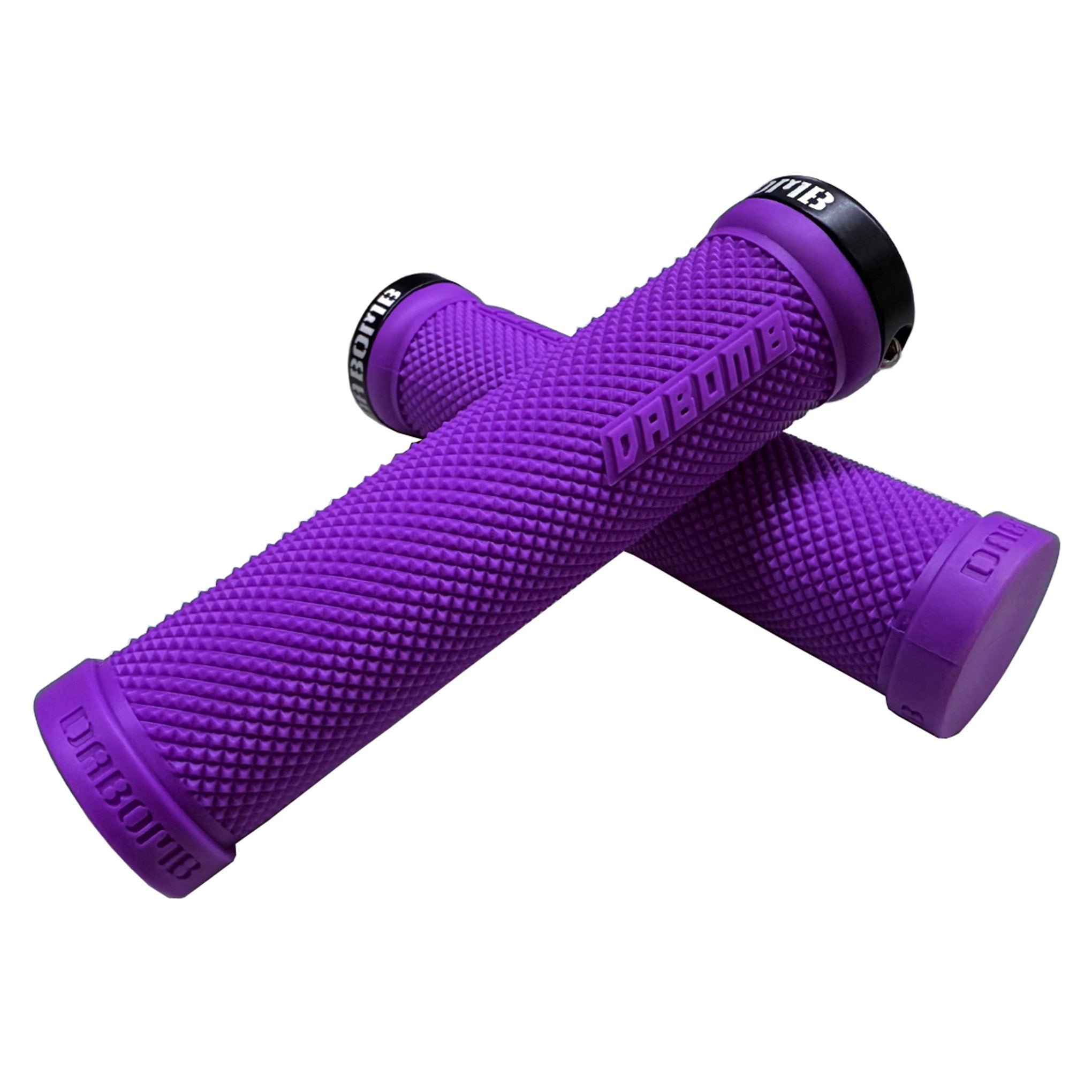 DaBomb Particle Lock On Grips - Purple - Single Lock On Grips | MTB Direct