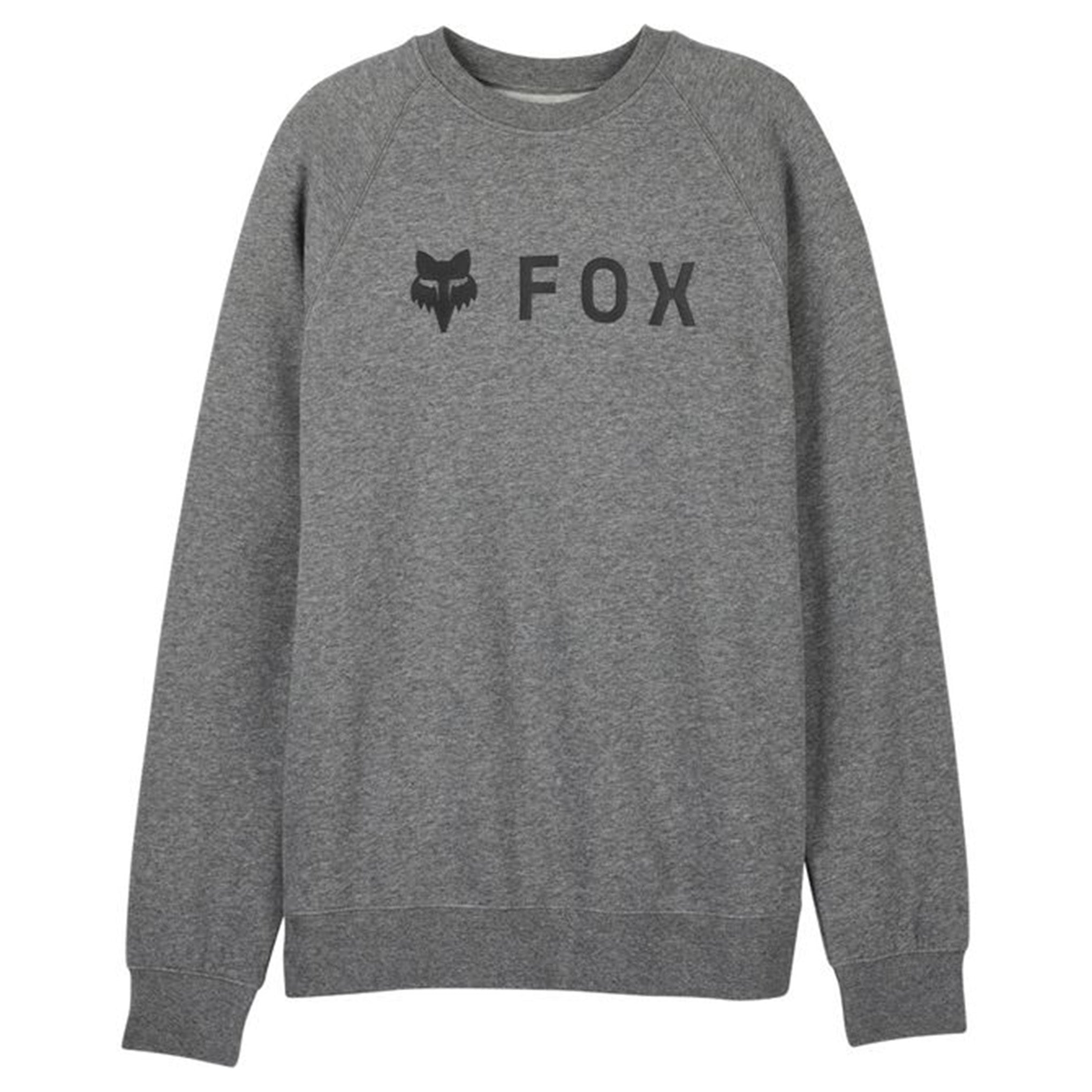 Fox Absolute Fleece Crewneck Jumper - XL - Heather Graphite | MTB Direct