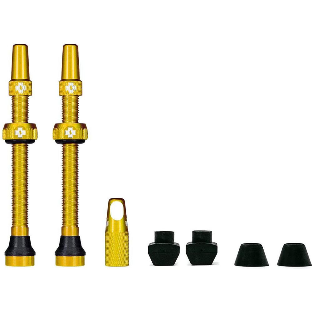 Muc-Off Tubeless Valve Kit - 60mm - Gold | MTB Direct