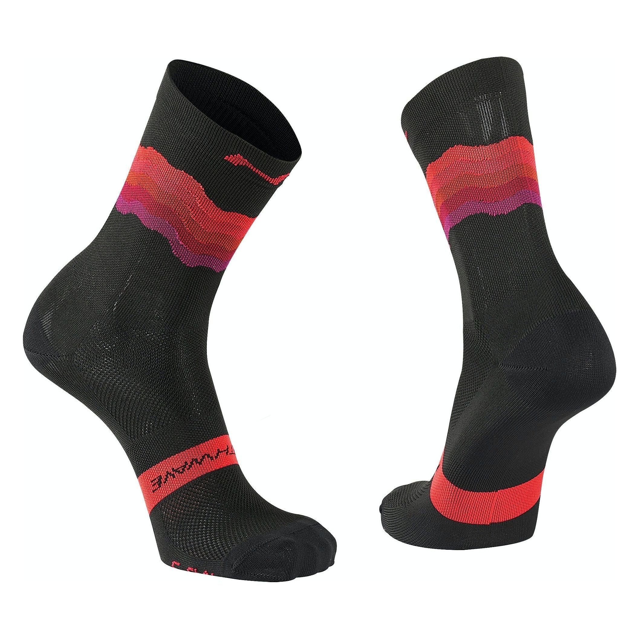 Northwave Switch Socks - M - Black - Red | MTB Direct