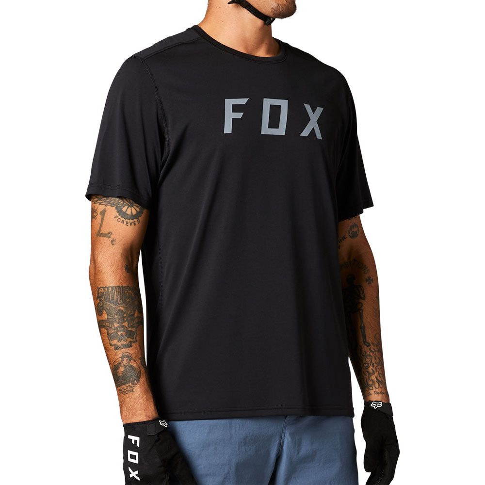 Fox Ranger Short Sleeve Jersey - M - Fox Black | MTB Direct