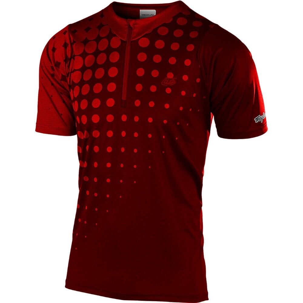 TLD Terrain Short Sleeve Jersey - M - Matrix Charcoal - Red - Black ...