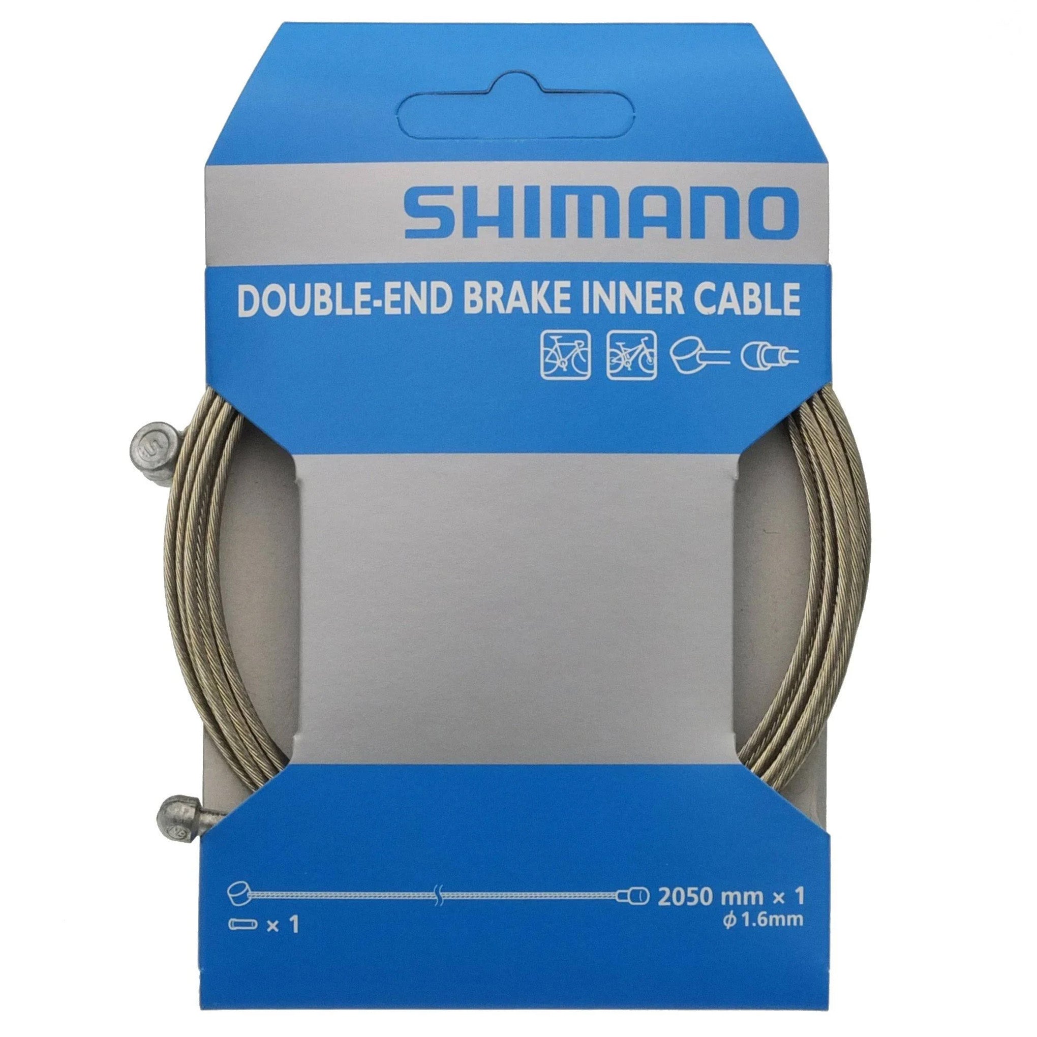 Shimano Double-End MTB Brake Cable - Silver | MTB Direct