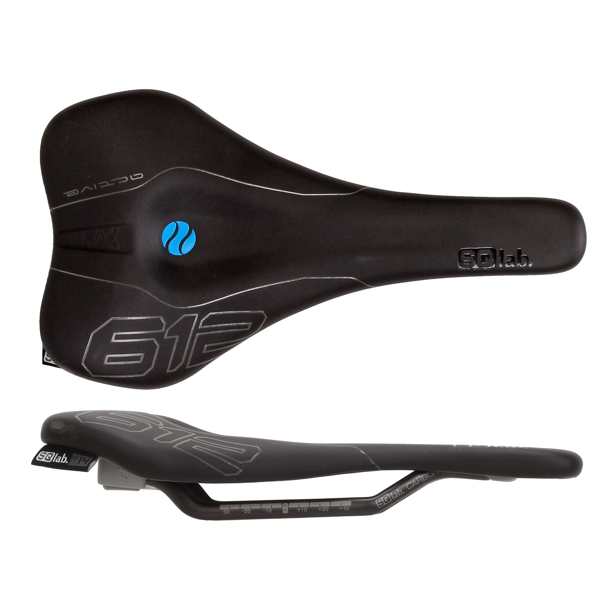 SQLab 612 Ergowave Active Carbon Saddle - Carbon Fibre - 140mm - Black ...