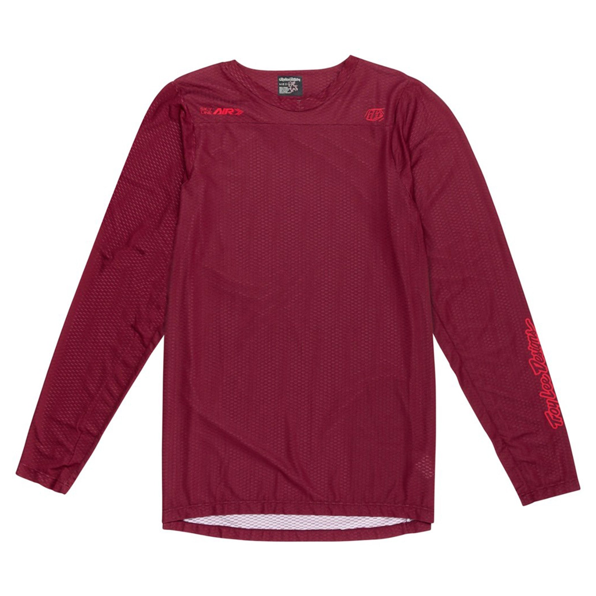 TLD Skyline Air Long Sleeve Jersey - M - Mono Oxblood | MTB Direct