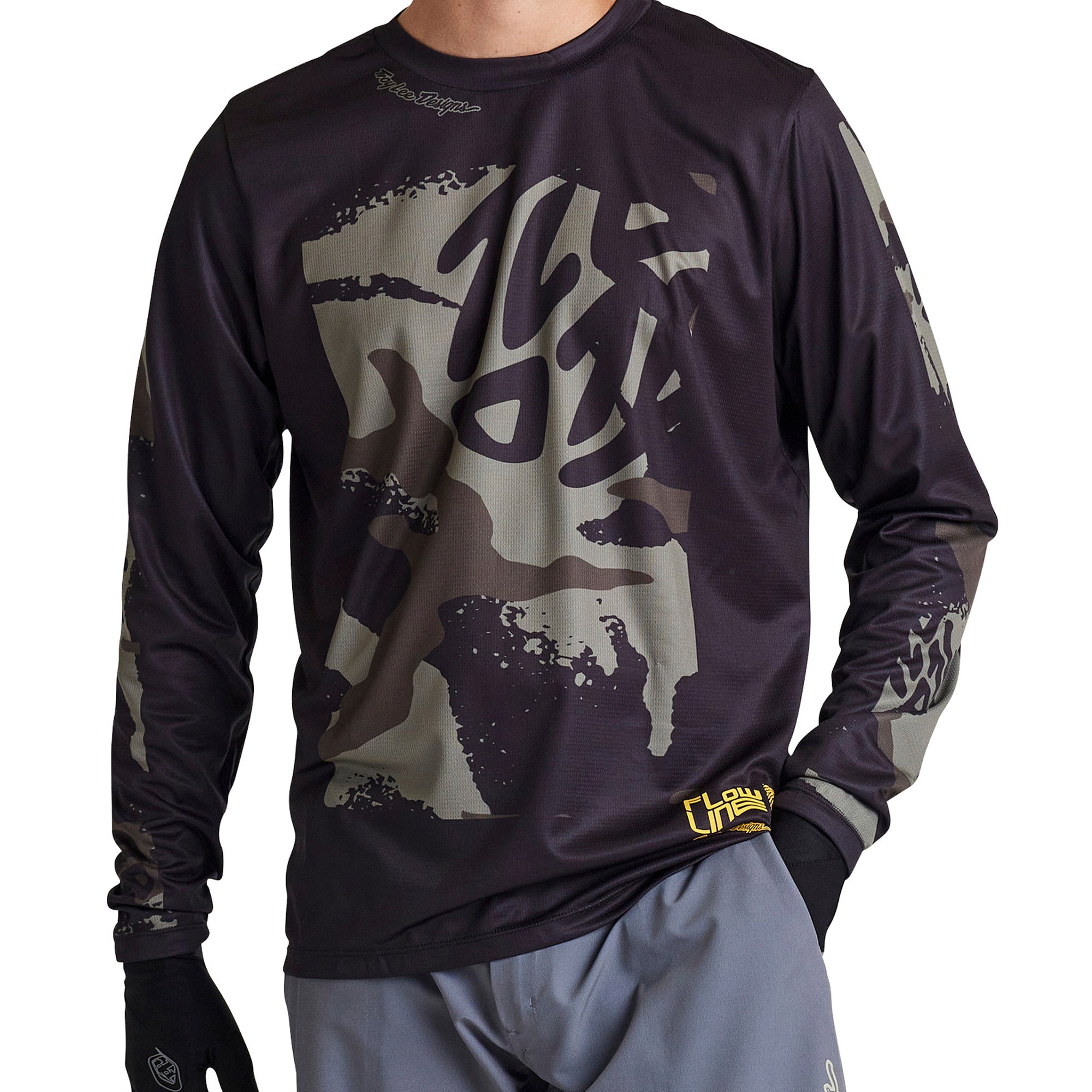 TLD Flowline Long Sleeve Jersey - XL - Confined Black | MTB Direct