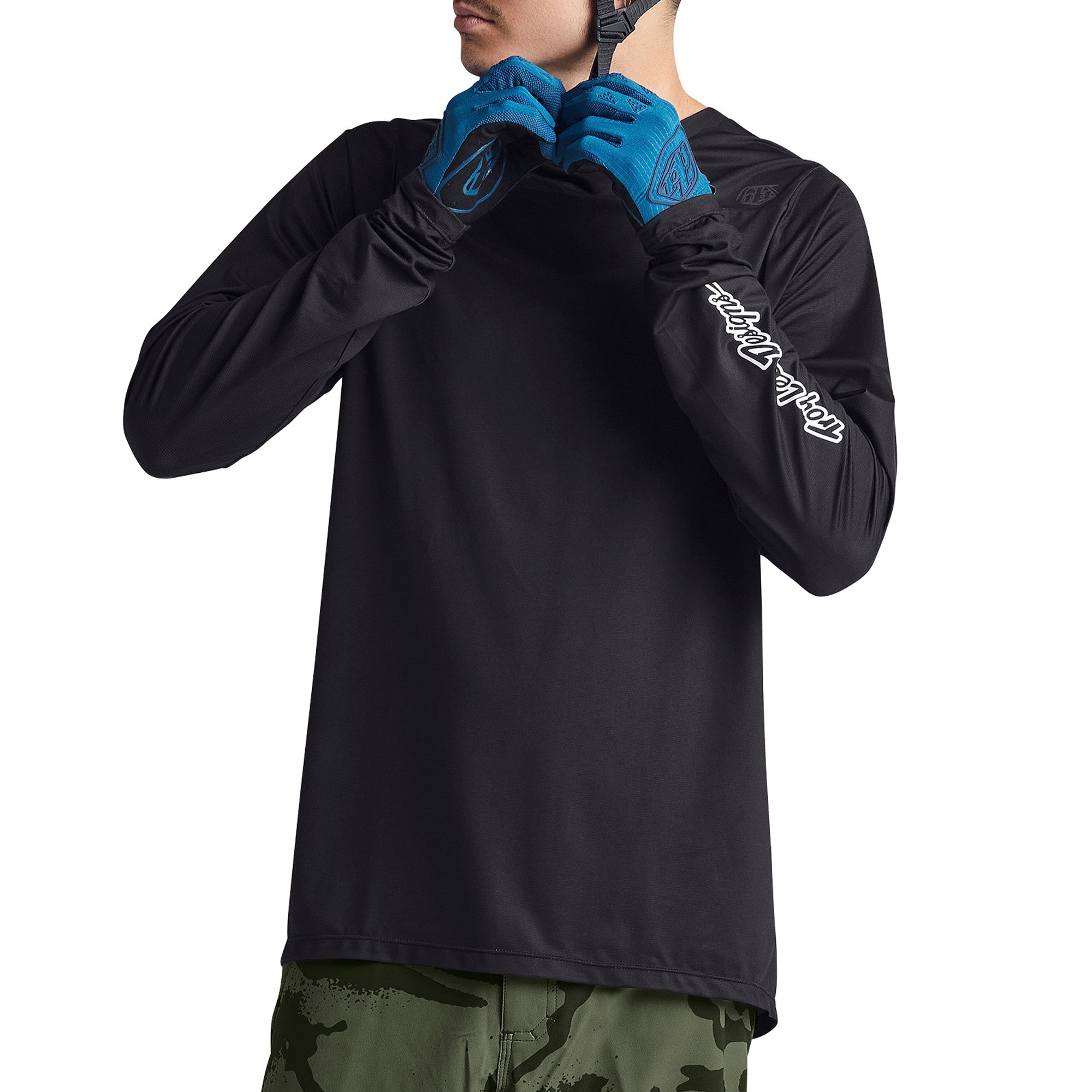 TLD Skyline Long Sleeve Jersey - S - Mono Black | MTB Direct
