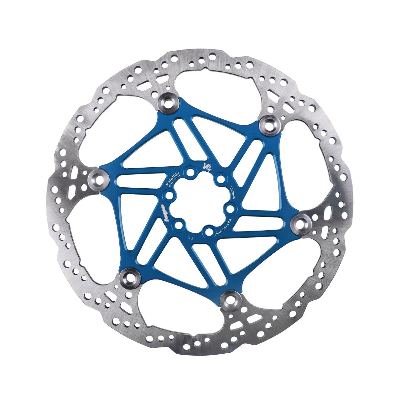 Hope V4 Vented Disc Brake Rotor - 220mm - 6 Bolt - Dual Layer 3.3mm ...