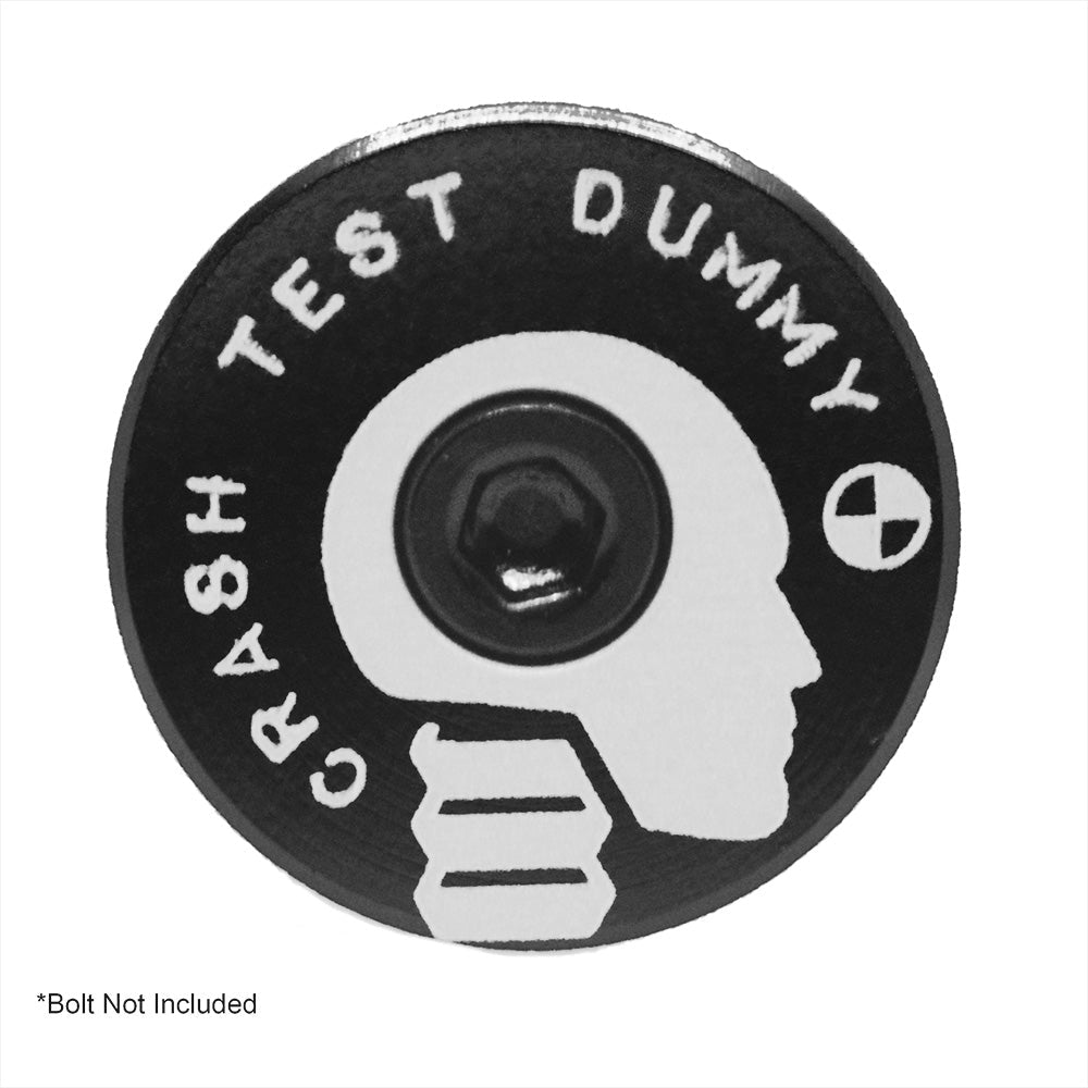 Capped Out Crash Test Dummy Top Cap - Black - Flat | MTB Direct