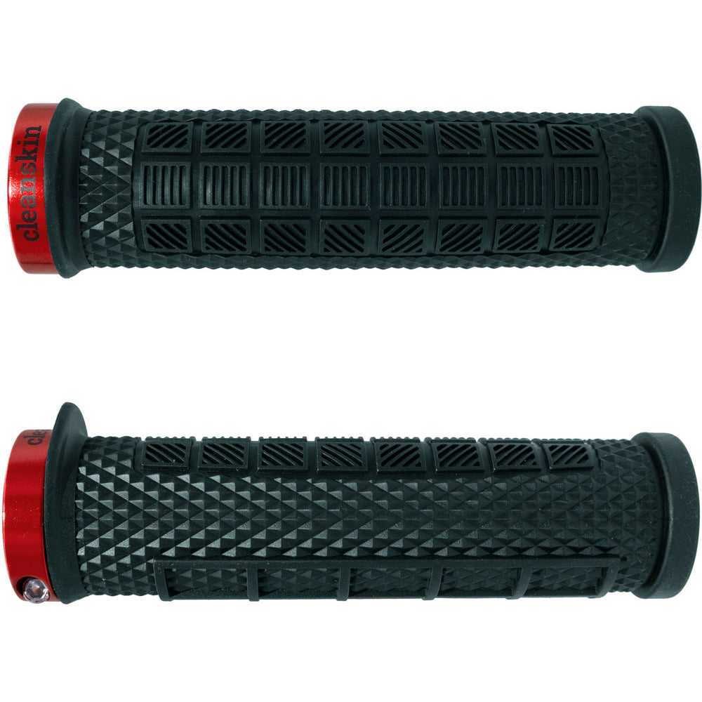 Cleanskin Control Single Clamp Lock On Grips - Red | MTB Direct