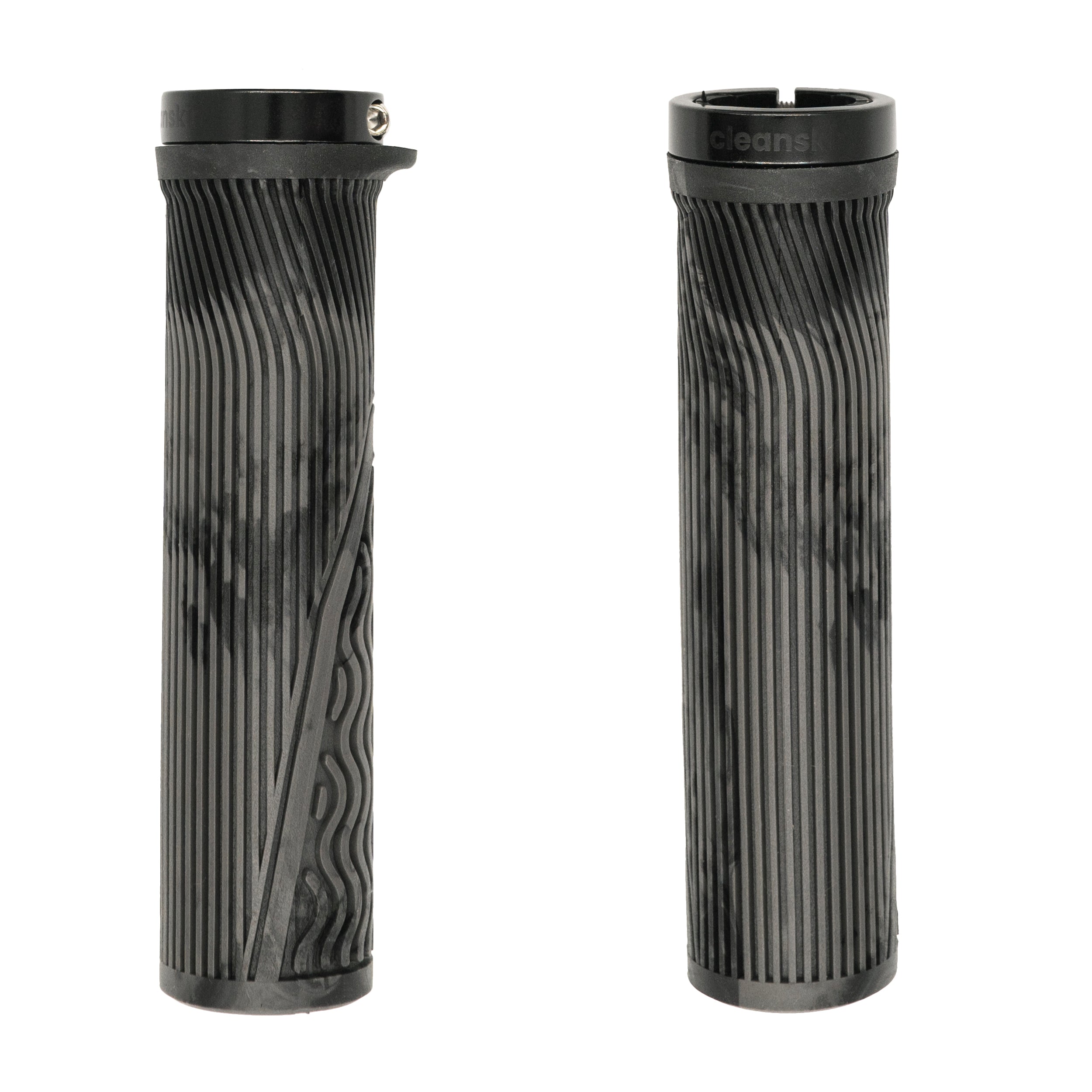 Cleanskin Ridgeline Single Clamp Lock On Grip - Black - Grey | MTB Direct