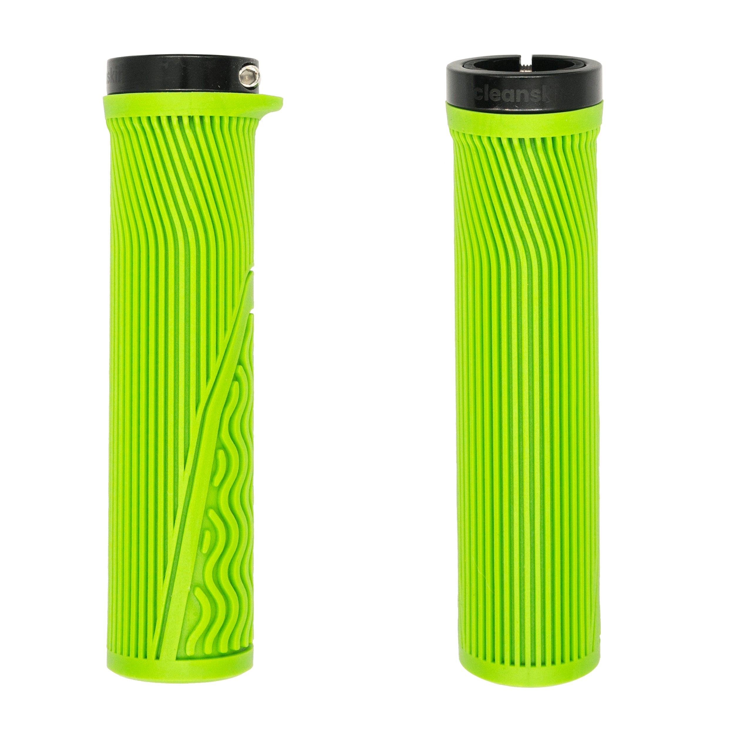 Cleanskin Ridgeline Single Clamp Lock On Grip - Green | MTB Direct