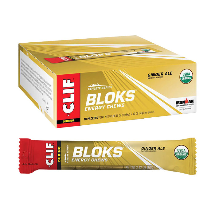 Clif Shot Bloks Box 18 x 60g Energy Chews - Ginger Ale | MTB Direct
