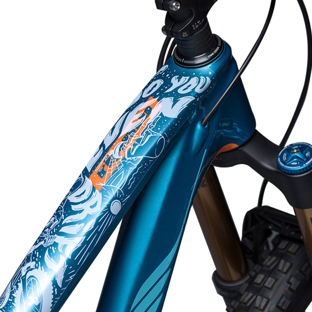 DyedBro Fluor Bike Protection Film - Clear - White | MTB Direct