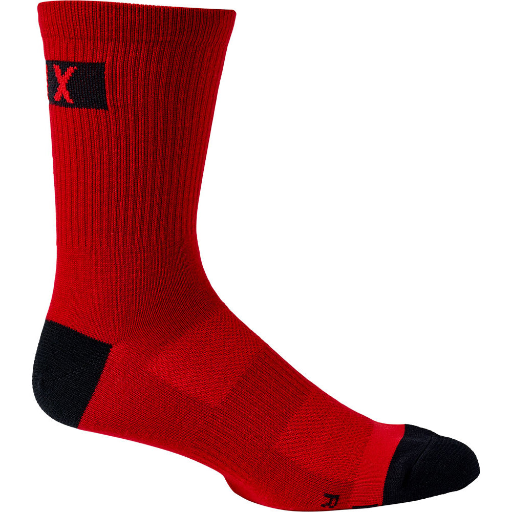 Fox Flexair Merino 6 Inch Socks - S-M - Chili | MTB Direct