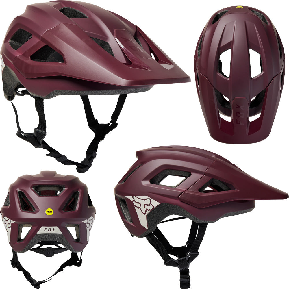 Fox Mainframe MIPS Helmet - L - Trvrs Dark Maroon | MTB Direct