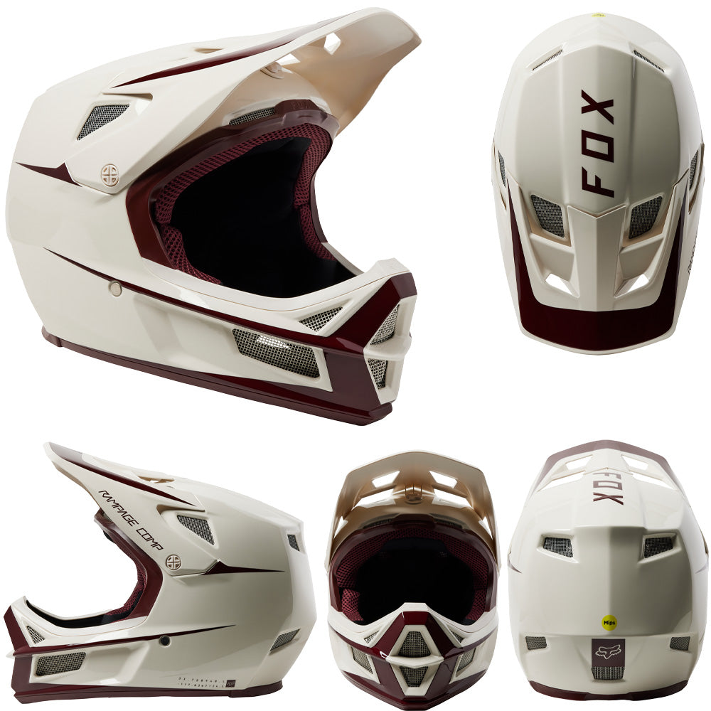 Fox Rampage Comp Helmet - L - Stohn Vintage White | MTB Direct