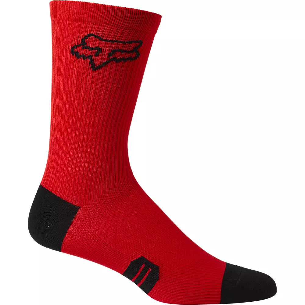 Fox Ranger 6 Inch Socks - L-XL - Fluorescent Red | MTB Direct