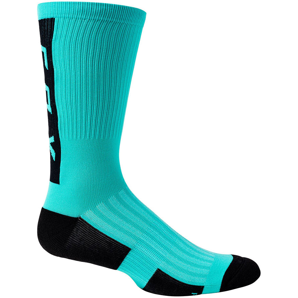 Fox Ranger 8 Inch Cushion Socks - L-XL - Teal | MTB Direct