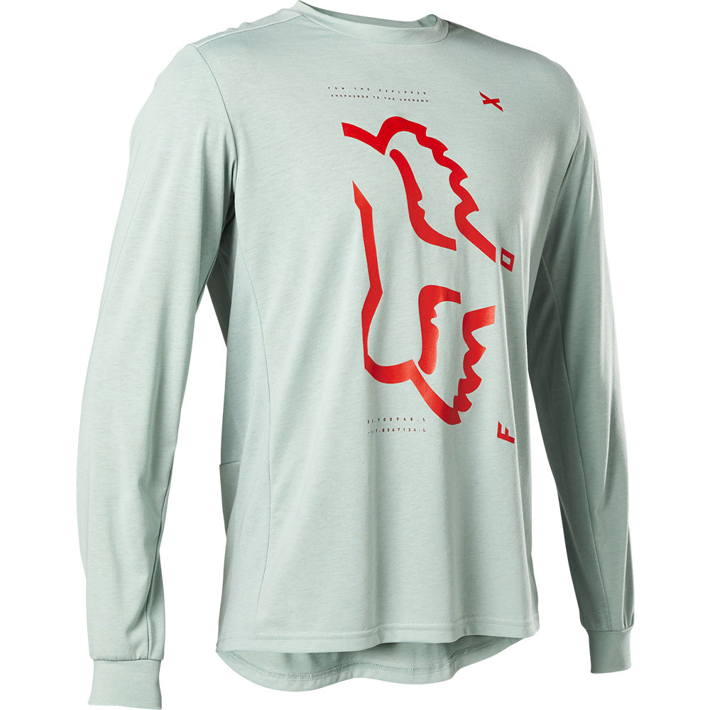 Fox Ranger Dri-Release Long Sleeve Jersey - L - Eucalyptus | MTB Direct