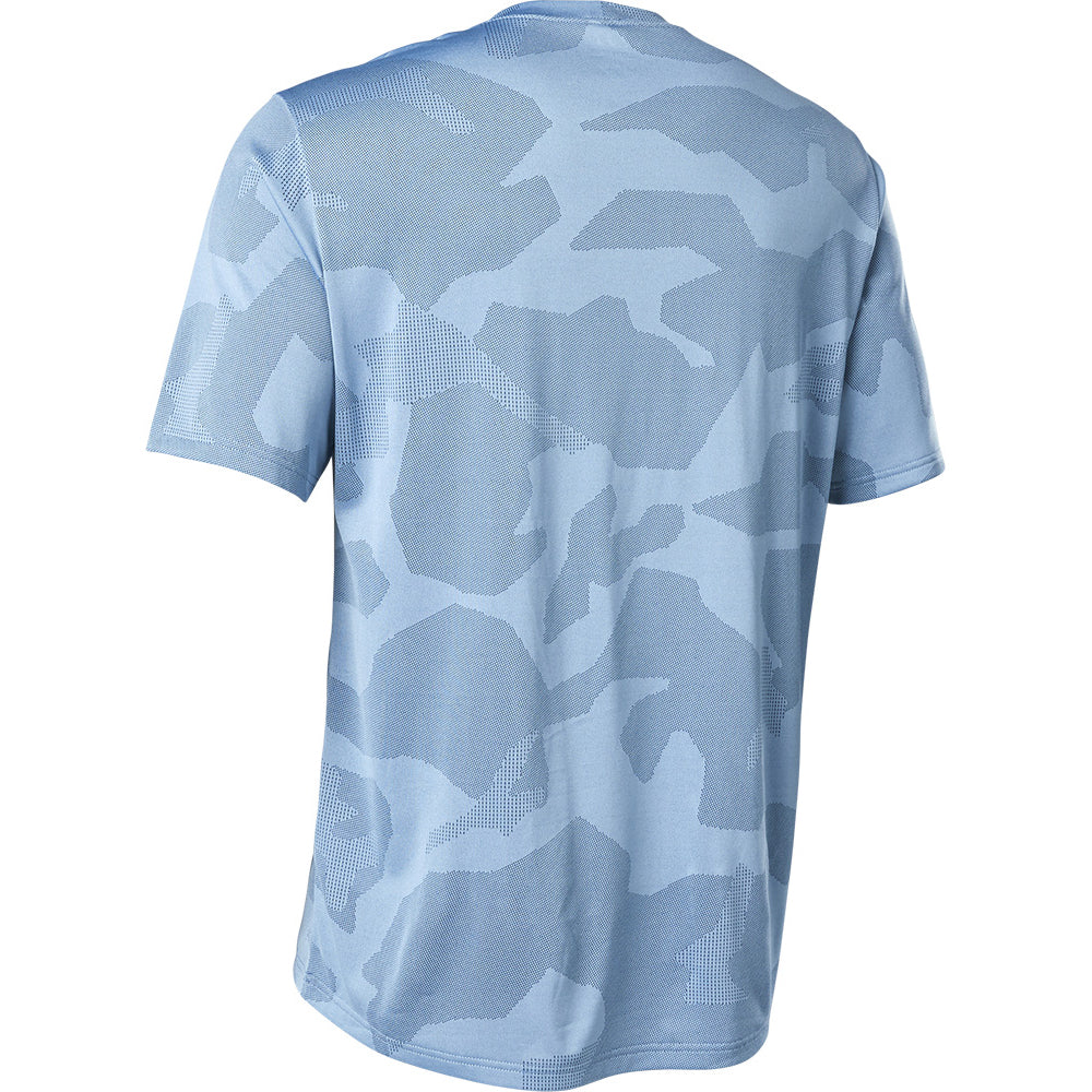 Fox Ranger Tru Dri Short Sleeve Jersey - M - Dusty Blue | MTB Direct