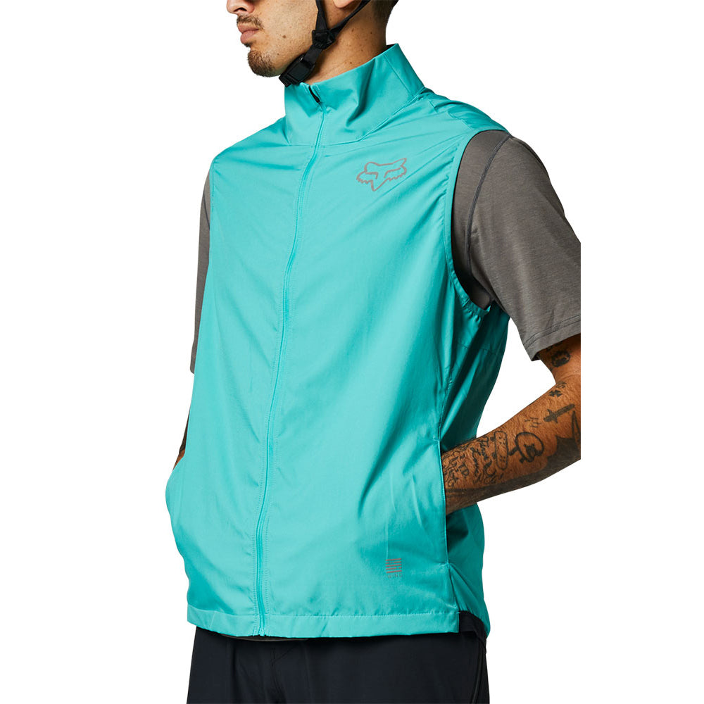 Fox Ranger Wind Vest - L - Teal | MTB Direct