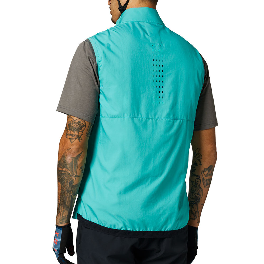 Fox Ranger Wind Vest - XL - Teal | MTB Direct