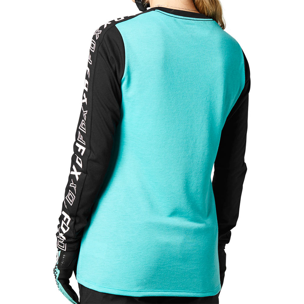 Fox Ranger Women's Dri-Release Long Sleeve Jersey - S - Teal | MTB Direct