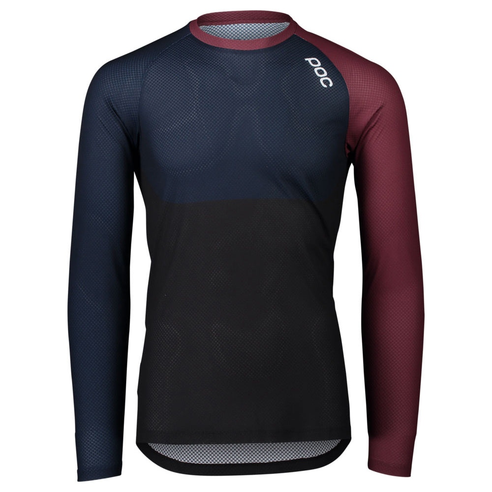 POC MTB Pure Long Sleeve Jersey - 2XL - Propylene Red - Turmaline Navy ...