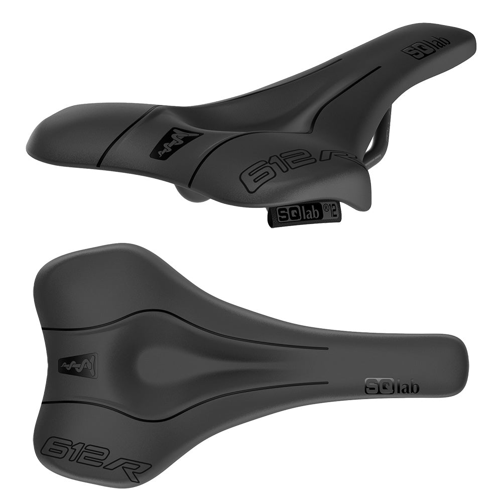 SQLab 612R Ergowave S-Tube Saddle - Black - S-Tube Rails - 140mm Wide ...