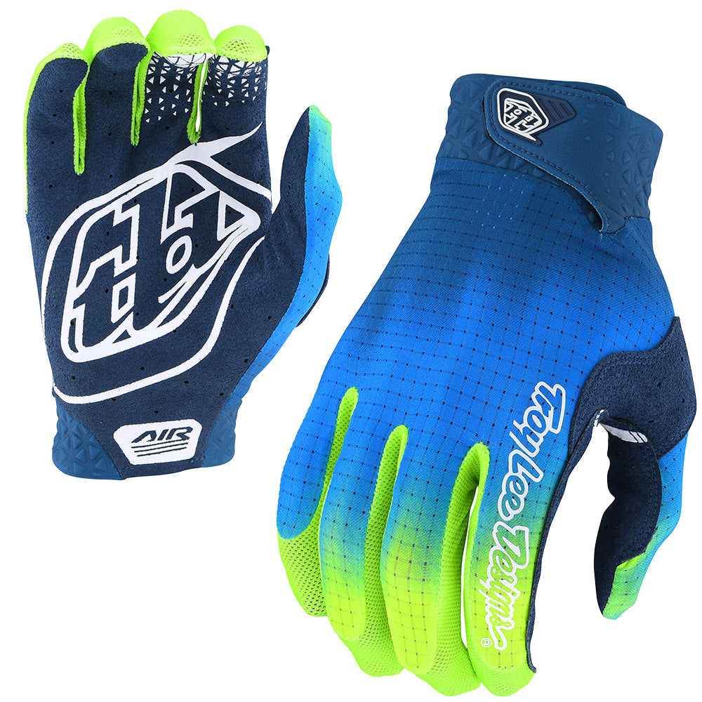 TLD Air Gloves - L - Jet Fuel Navy - Yellow | MTB Direct - The MTB Experts