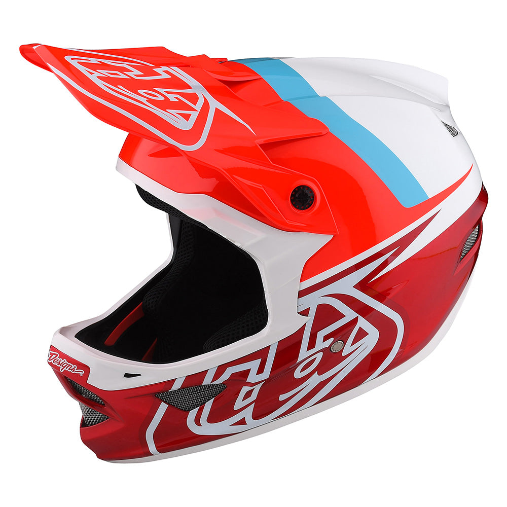 TLD D3 Fiberlite Helmet - S - Slant Red | MTB Direct