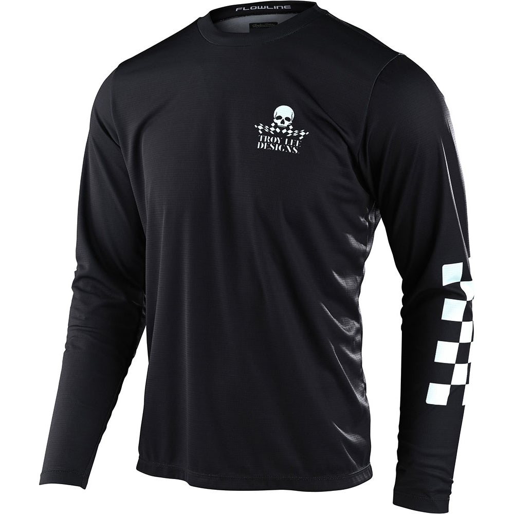 TLD Flowline Long Sleeve Jersey - L - Service Black | MTB Direct
