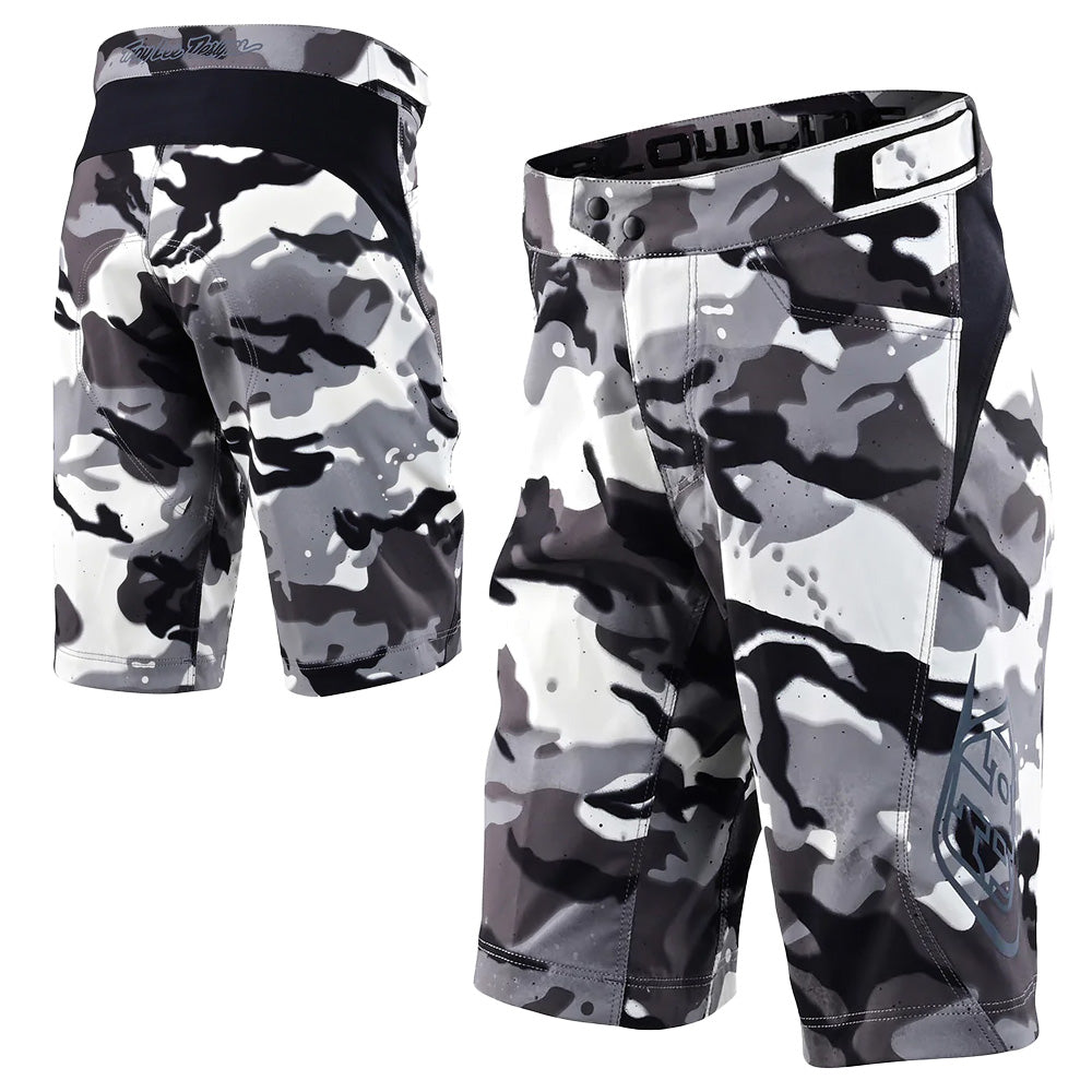 TLD Flowline Youth Shell Shorts - Youth XL-28 - Spray Camo White | MTB ...