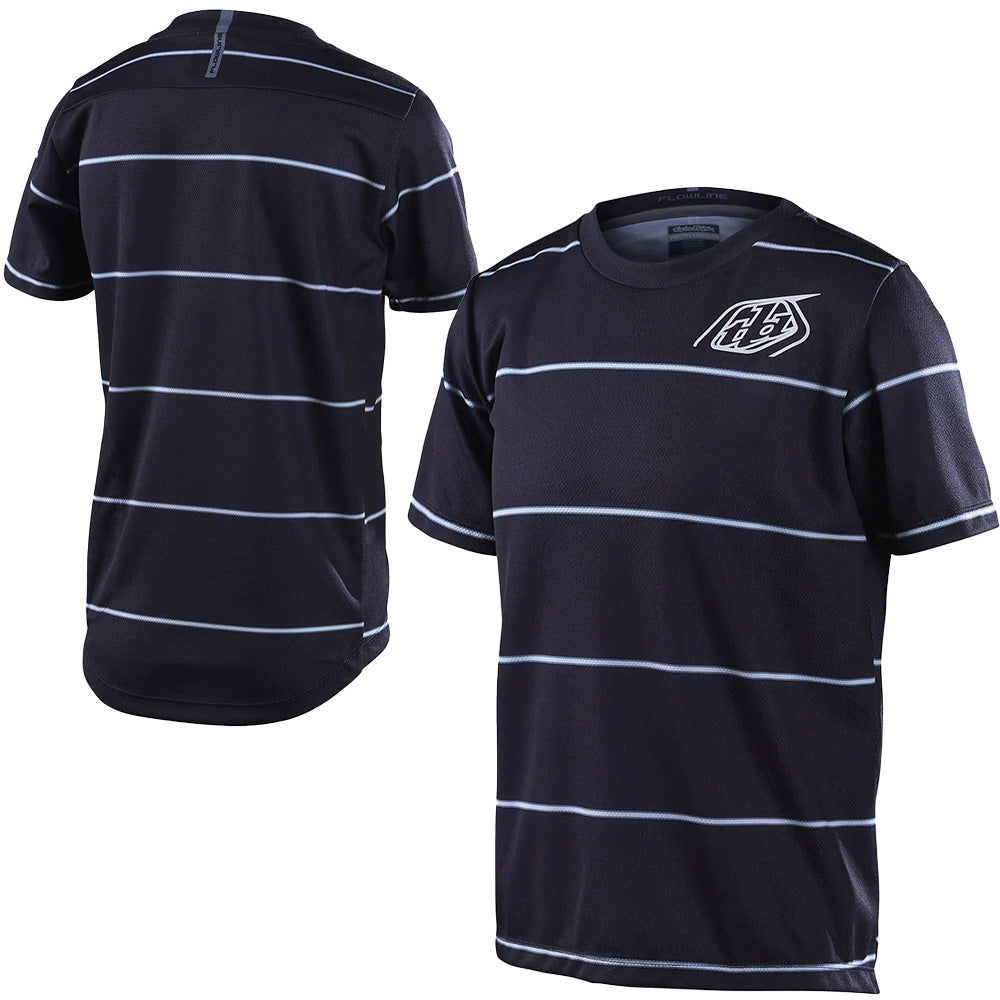TLD Flowline Youth Short Sleeve Jersey - Youth L - Revert Black | MTB ...