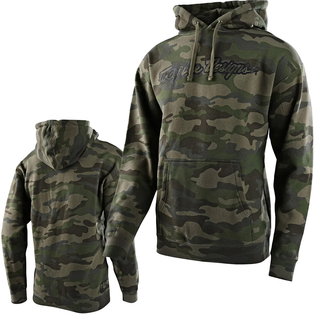 TLD Signature Pullover Hoodie - M - Army Green | MTB Direct