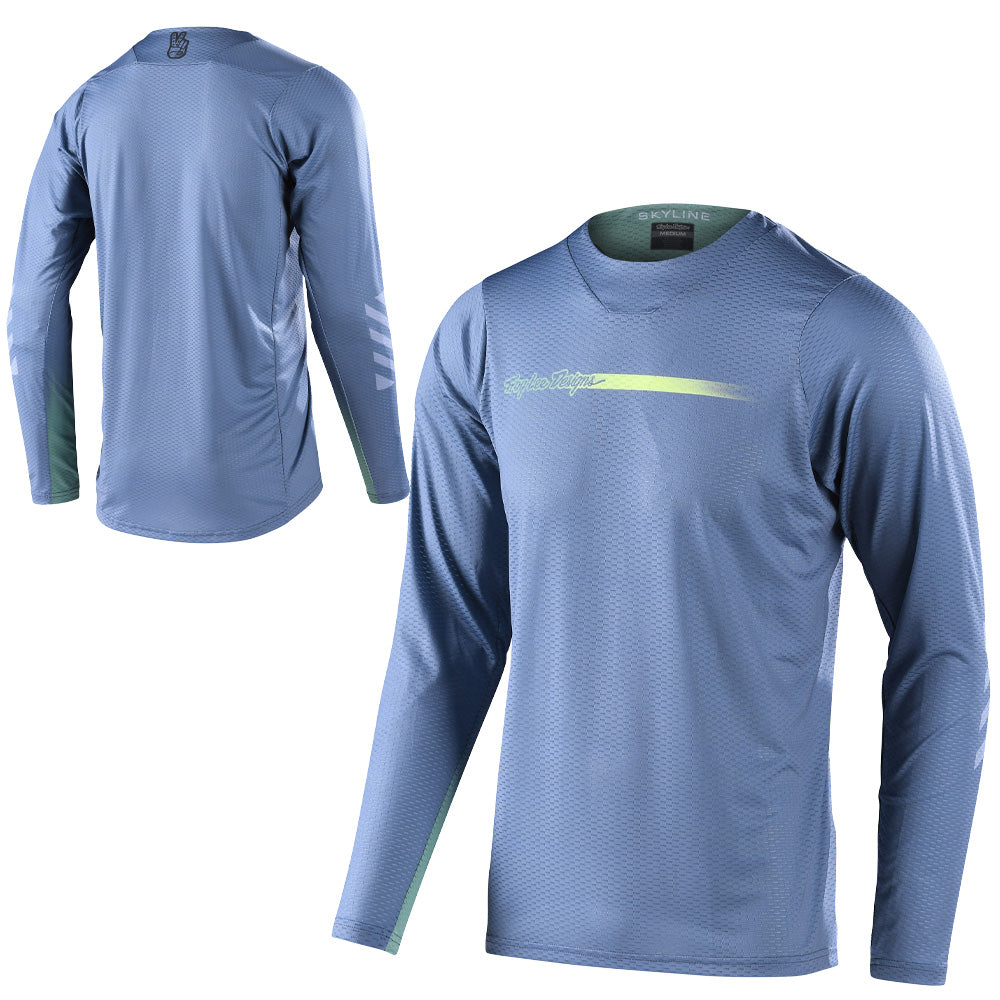 TLD Skyline Air Long Sleeve Jersey - M - Channel Grey | MTB Direct