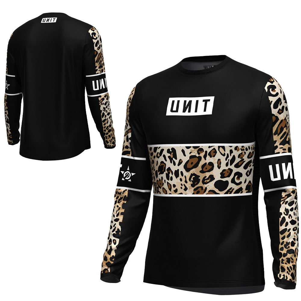 Unit Pride Youth Long Sleeve Jersey - Youth XL - Leopard | MTB Direct